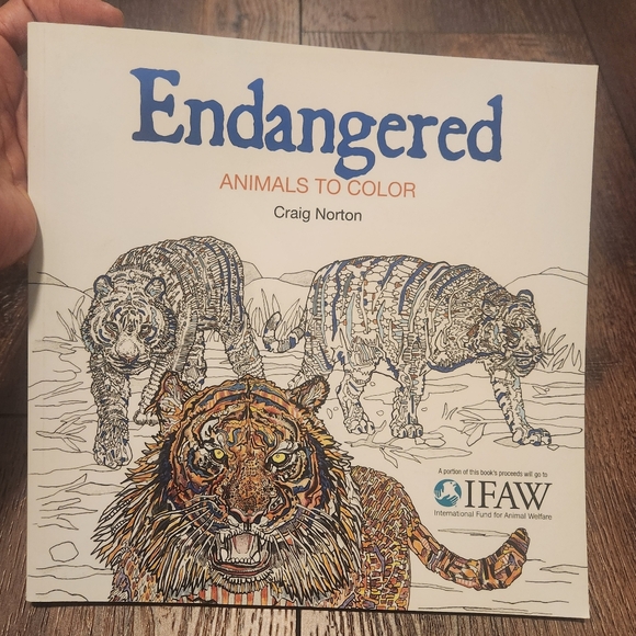 Other | Nwt Endangered Animals To Color By Craig Norton Coloring Book ...